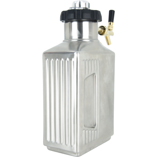 Craft Master Growlers 64 Oz Cap And Tap Growler Brushed Stainless Morebeer